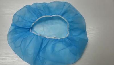 China Disposable Bouffant Cap Soft PP Non woven material with sewn in elastic band for secure fit applicable for dust free environment for sale