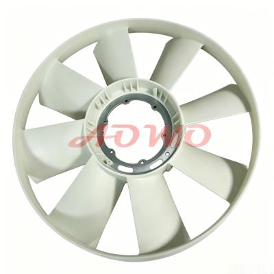 China 0032053606  750mm Diameter 8 Blades Powder Coated Fan Clutch Blade for Mercedes-Benz Actros MP2 MP3 Axor OM906LA Heavy Duty Truck Radiator for sale