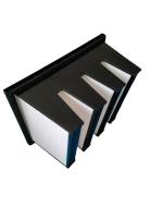 China HVAC System Clean Room V Bank Air Filter With ABS Plastic Frame for sale