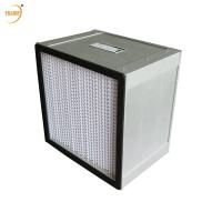 China Galvanized Steel Frame Deep Pleat HEPA Filter HEPA Box Filter 4KG for sale