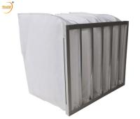 China 1 Micron Fiberglass Panel Air Conditioning Bag Filters OEM ODM for sale