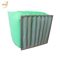 China 50Pa Galvanized Frame Air Conditioning Bag Filter Fiberglass Air Filter for sale