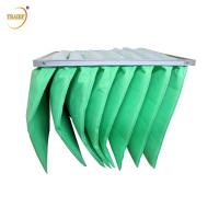 China 50Pa Galvanized Frame Air Conditioning Bag Filter Fiberglass Air Filter for sale