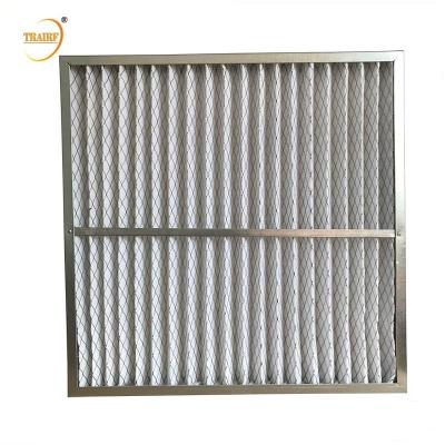 China Galvanized Frame G4 Pleated Panel Air Filters For Ventilation System for sale