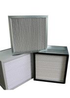 China Galvanized Steel Frame 0.3um Deep Pleat HEPA Filter For Cleaning Room for sale
