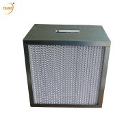 China H13 H14 Aluminium Foil Paper Separator Deep Pleat HEPA Filter Box For Laboratory for sale