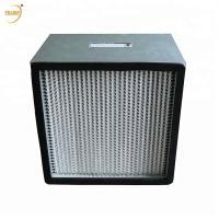 China 99.99% Deep Pleated Air Filter AHU HEPA Filter Water Resistant for sale
