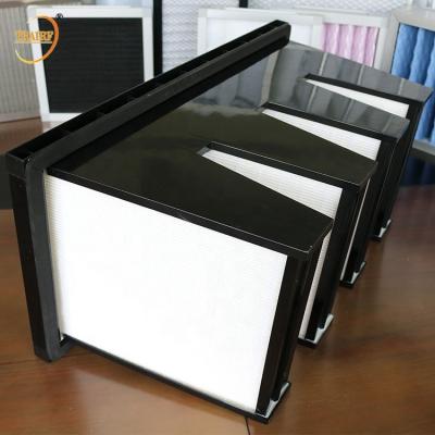 China F9 H10 H13 Micro Glass Fiber HEPA V Bank Filter Moisture Proof for sale