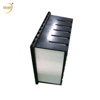 China ABS Plastic Frame Microfine Glass Media 24x24x12 V Bank Filter HEPA Air Filter for sale
