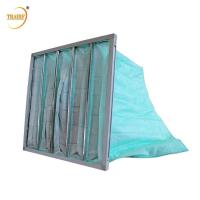 China 1um F6 Synthetic Fiber Spray Booth Bag Air Filter 595*495*600mm for sale