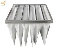 China Galvanized Steel Frame 95% Fiberglass Bag Filter Air For Commercial Ventilation System for sale