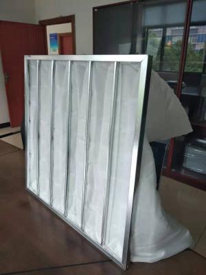 China Galvanized Steel Frame 95% Fiberglass Bag Filter Air For Commercial Ventilation System for sale