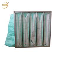 China Galvanized Steel Frame 95% Fiberglass Bag Filter Air For Commercial Ventilation System for sale