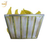 China Galvanized Steel Frame Medium Efficiency Bag Air Filter F7 F8 F9 for sale