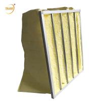 China F8 Fiber Glass Aluminium Alloy Frame Bag Air Filter 65Pa For Air Conditioning for sale