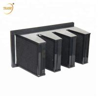 China 0.3u Activated Carbon Air Filter V Bank Air Filter 800-4200 CMB/H for sale
