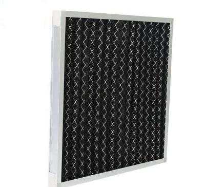 China Galvanized Plate 90% Activated Carbon Air Filter Sheet 610*610*46mm for sale