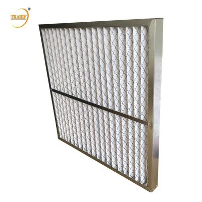 China G4 Aluminum Frame Air Conditioner Pleated Panel Filter 0.5micro for sale