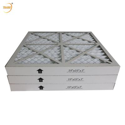 China UL900 Cardboard Frame Panel Industrial Folding Air Filter G3/G4 for sale