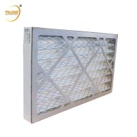 China UL900 Cardboard Frame Panel Industrial Folding Air Filter G3/G4 for sale