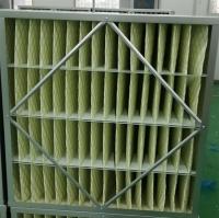 China Galvanized Frame Pleated F7 HVAC Air Filter High Dust Loading Capacity for sale