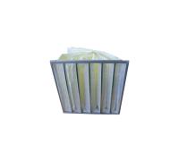 China Aluminum Alloy Frame Medium Efficiency Bag Air Filter F8 For Industry Ventilation System for sale