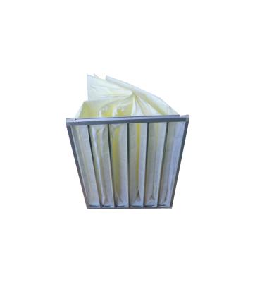 China Aluminum Alloy Frame Medium Efficiency Bag Air Filter F8 For Industry Ventilation System for sale