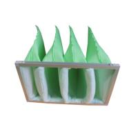 China Aluminum Alloy Frame 65% AHU Bag Filter HVAC Low Wind Speed for sale