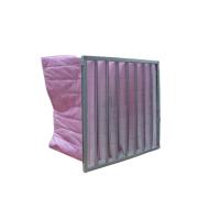 China Chemical 6 Pockets Synthetic Fiber Bag Air Filter 80Pa For Air Cleaning Equipment for sale