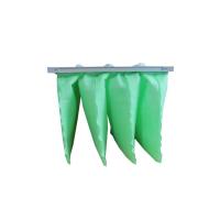 China Lower Resistance 4 Pockets Powder Coating Pocket Air Filters 65Pa for sale