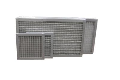 China Silver Corrugated Aluminum Nets Preliminary Air Filter in Carton Package for sale