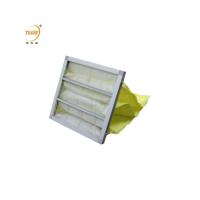 China F5 Medium Efficiency Air Filter Bag Pocket Filter With Galvanized Frame for sale