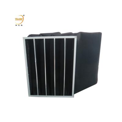 China Spray Booth Ventilation Activated Carbon Pocket Air Filter For Clean Room Fan Filter Unit for sale