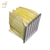 China 6 Pockets Filter Galvanization Frame 490-490-500mm Air Bag Filter for sale