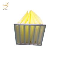 China 6 Pockets Filter Galvanization Frame 490-490-500mm Air Bag Filter for sale