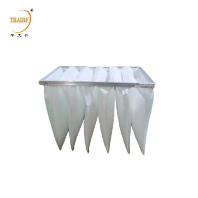 China G4 Customized Size Fiberglass Paper Air Filter Material Pocket Filter Bag For Odor Remover for sale