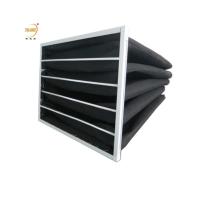 China Activated Carbon Pocket Filters Synthetic Fiber Bag Air Filter With Aluminum Frame for sale