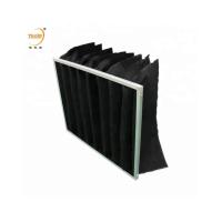 China Activated Carbon Pocket Filters Synthetic Fiber Bag Air Filter With Aluminum Frame for sale