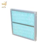 China G4 F5 F6 F7 F8 F9 Pre Pleated Media Filter Industrial Panel Air Filter For Laminar Flow Hood for sale
