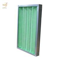 China Washable Panel Air Filter Green Cotton Media Pleated Filter For Laminar Flow Hood for sale