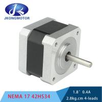 China Nema 17 Hybrid Stepper Motor 1.8 Degree 2 Phase 40mm Length 1.68A 3.6kg.cm Holding Torque for sale