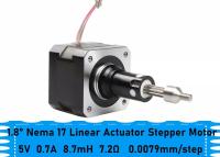 China Nema 17 Captive Linear Actuator 2 Phase Stepper Motor 5.0V 0.7A Lead Screw 6.35mm for sale