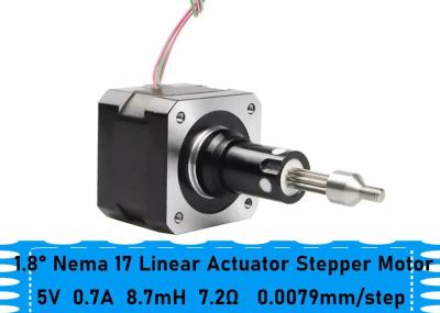 China Nema 17 Captive Linear Actuator 2 Phase Stepper Motor 5.0V 0.7A Lead Screw 6.35mm for sale