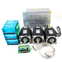 China 3kit Nema 34 Closed Loop Stepper Motor 86HSN115 6A 8N.m Hybrid Servo Drive CNC Power Supply for sale