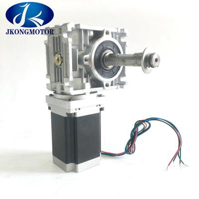 China 2 Phase Worm Gear Stepper Motor Nema 23 Nema 34 1.8 Step Angle 5 to 100 Ratio for sale