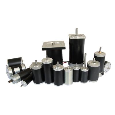 China 63mm Brush Type DC Motor 12V 24V 40V 7500rpm 314W High Speed for CNC Machine for sale
