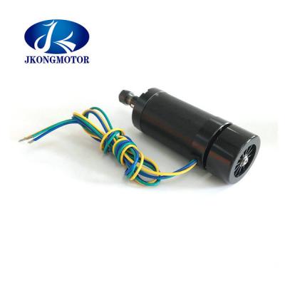 China 11000rpm 500W Brushless DC Spindle Motor JK57BLS04 48V Round Shaft for sale