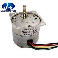 China Permanent Magnet Stepper Motor 42BY12 with Gearbox 40JB4K Ratio 10 12V 7.5 Degree Step Angle for sale