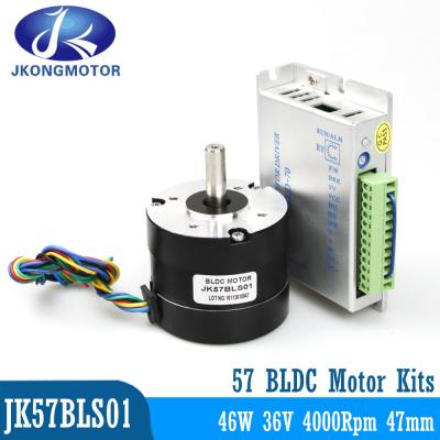 China 46W 36V 4000RPM IP30 Brushless BLDC Motor 57mm Round for Outdoor Use for sale