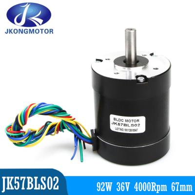 China 57mm 92W 36V 4000rpm 4 Pole Brushless DC Motor for Door Automation for sale